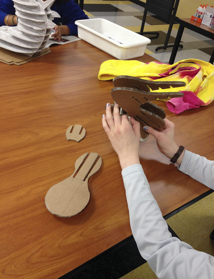 Assembling a cardboard duck | Artsy Dork